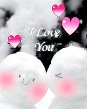 cute kawaii snowball love (in Clipart)