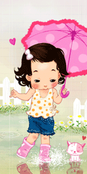 LIL CUTIE IN THE RAIN (in Animated GIFs)