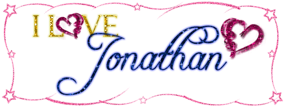 I love Jonathan (in Glitter Text)