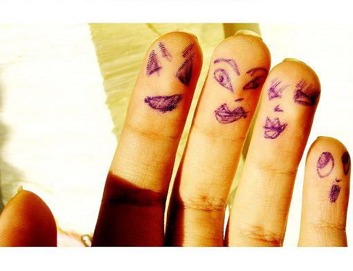 Finger Faces (in Clipart)