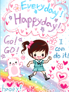 cute kawaii every day happy day (in Animated GIFs)
